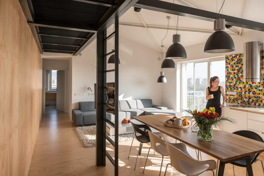 Loft lakás a tetőtérben 95 nm és 3 szoba